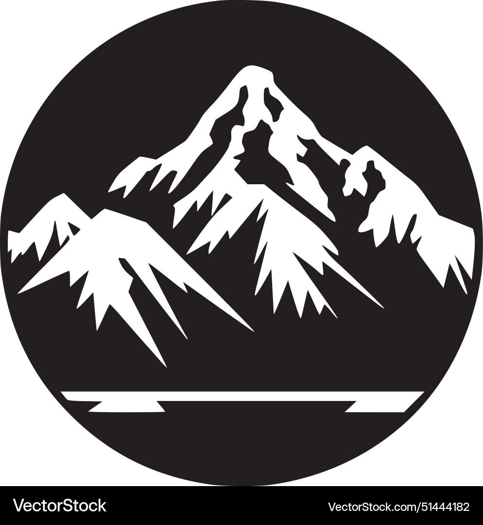 Mountain - minimalist and flat logo Royalty Free Vector
