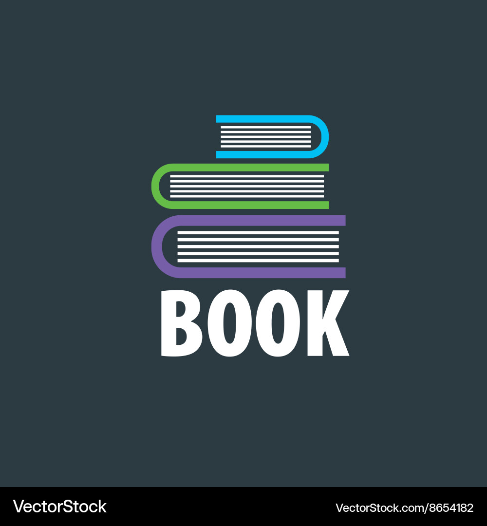 Stacked Books Logo Royalty Free Vector Image - VectorStock