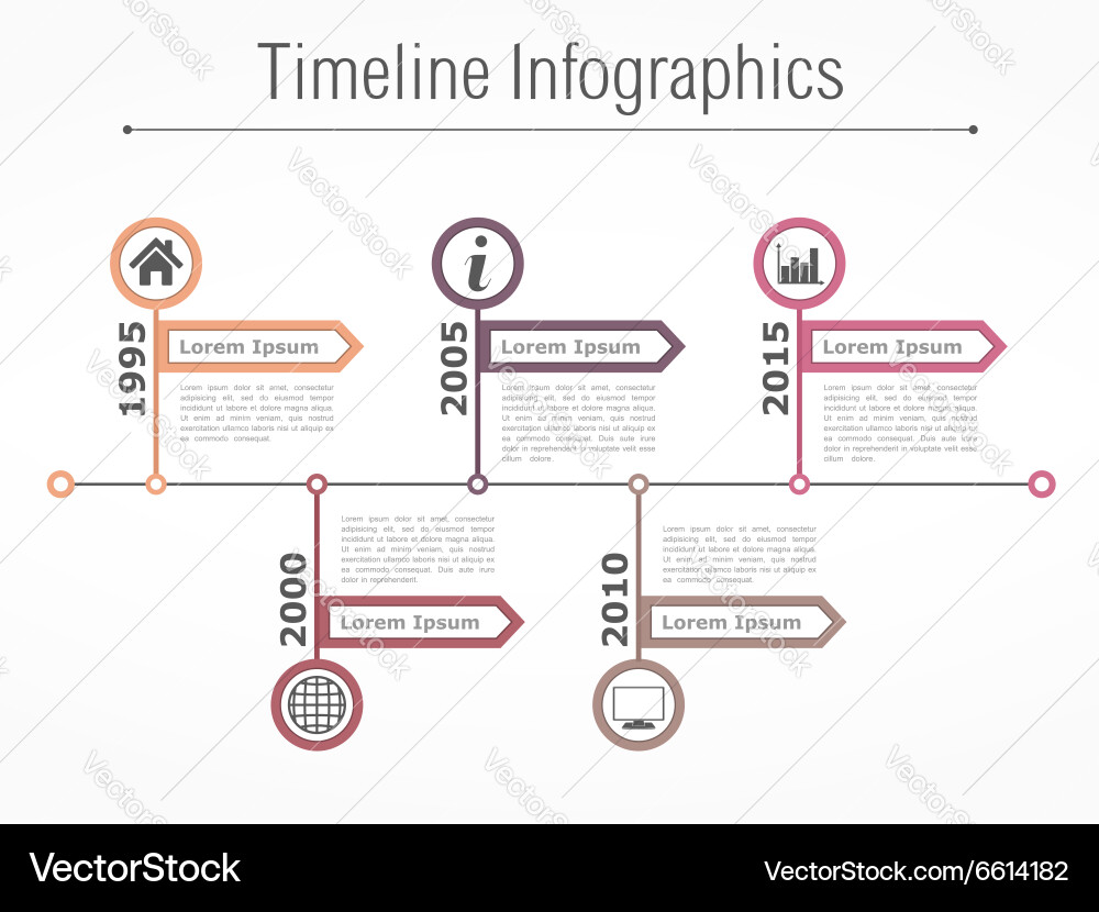 Timeline template Royalty Free Vector Image - VectorStock