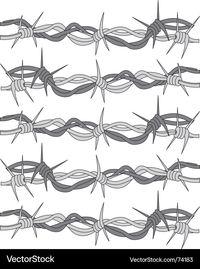 Barbed wire Royalty Free Vector Image - VectorStock