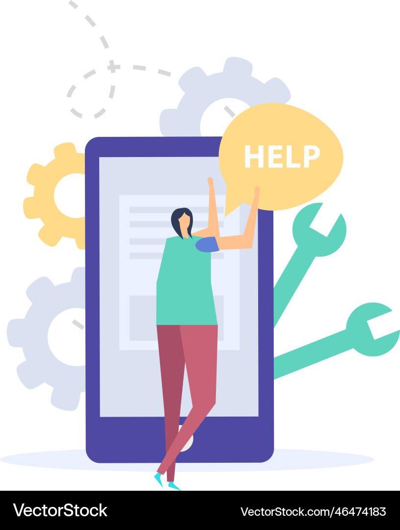 Call center flat Royalty Free Vector Image - VectorStock