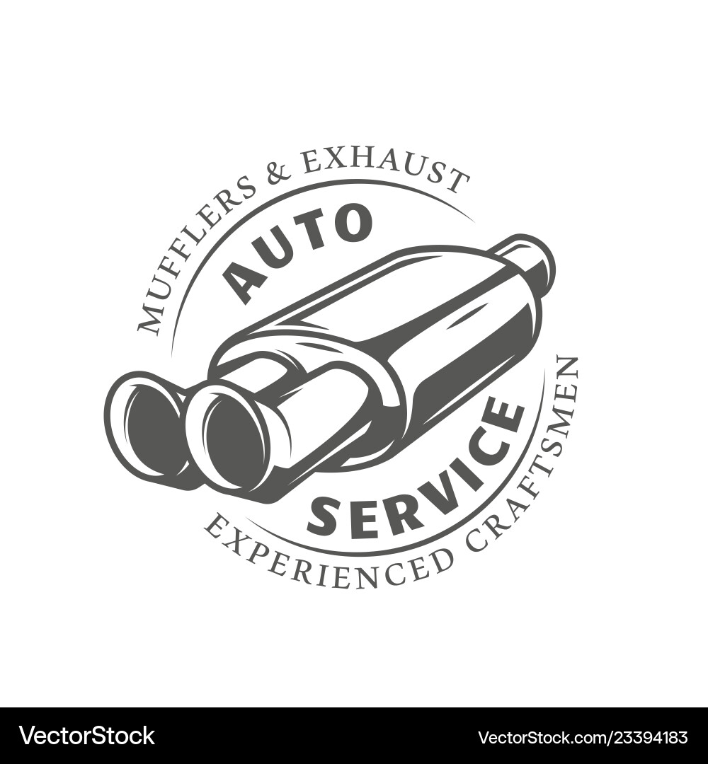 Car service label isolated on white background Vector Image