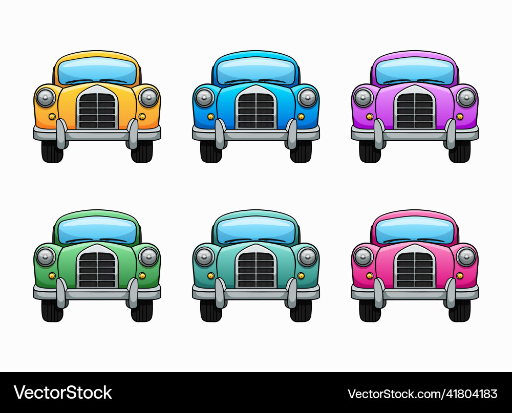Old retro car design isolated on white background Vector Image