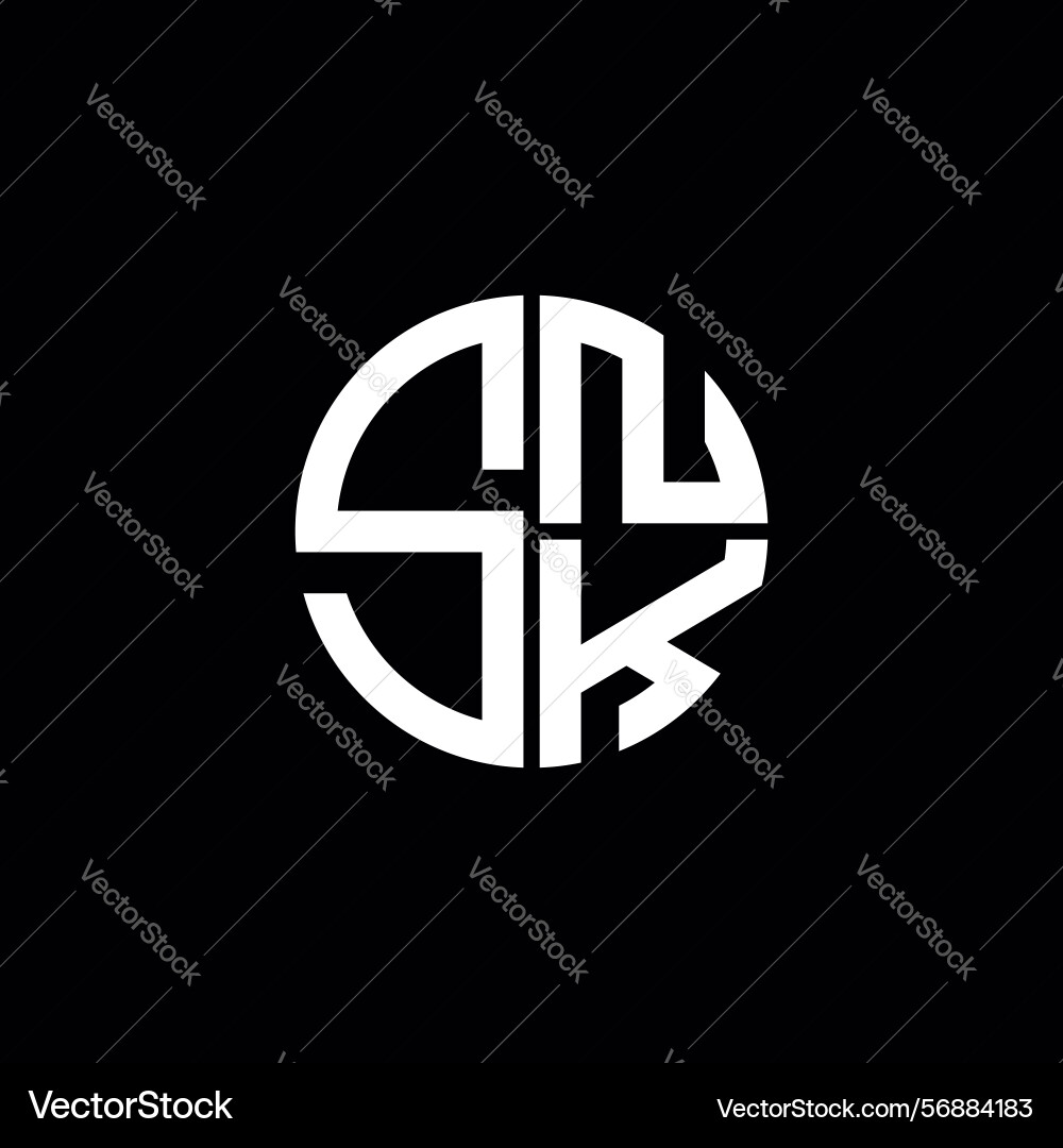 Snk logo icon monogram letter Royalty Free Vector Image