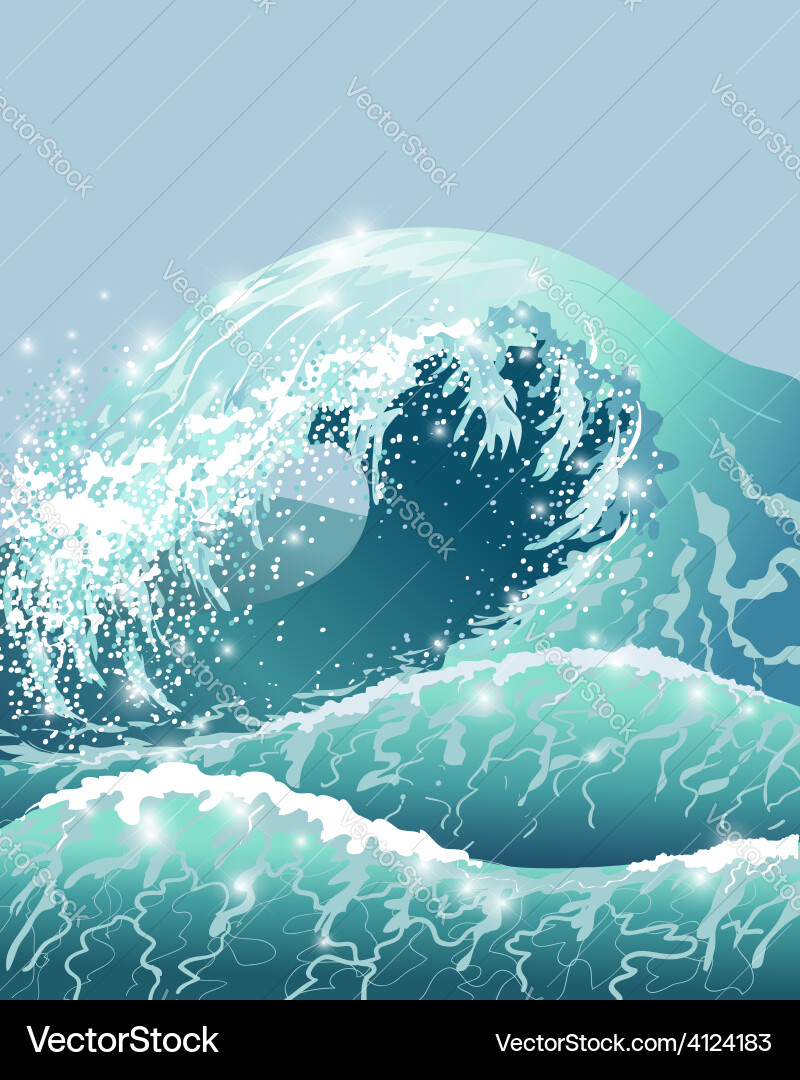 Wave side Royalty Free Vector Image - VectorStock