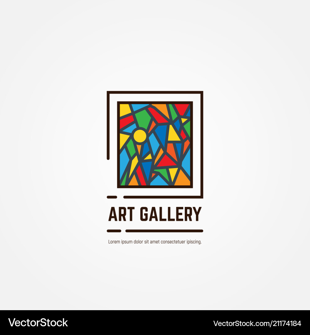 Art gallery emblem Royalty Free Vector Image - VectorStock
