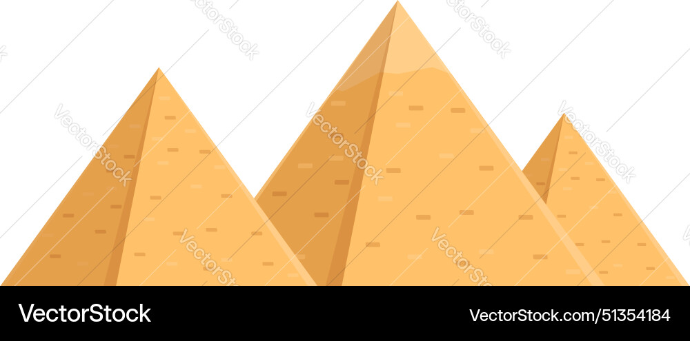 Cartoon of desert pyramids Royalty Free Vector Image