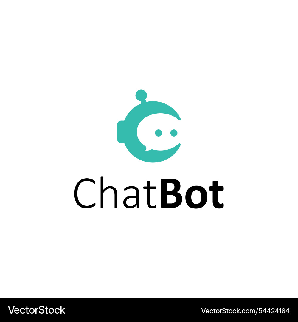 Chat bot logo Royalty Free Vector Image - VectorStock