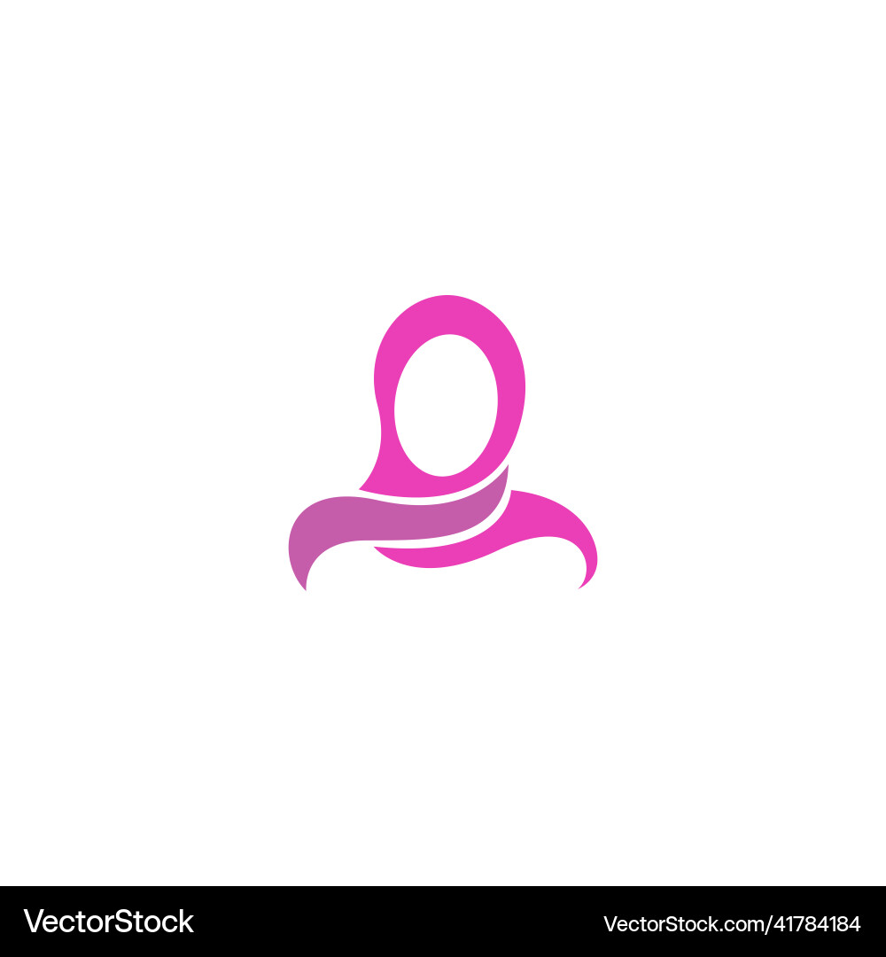 Hijab logo icon design Royalty Free Vector Image