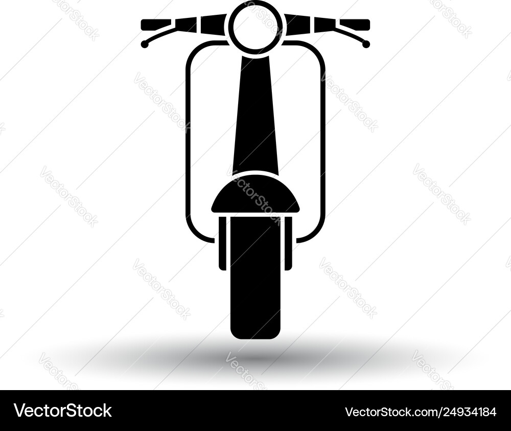 Scooter icon front view Royalty Free Vector Image