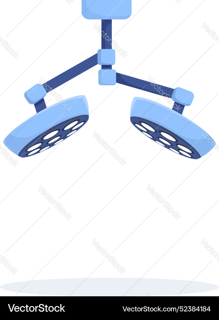 Surgical lamp hanging in operating room lighting Vector Image