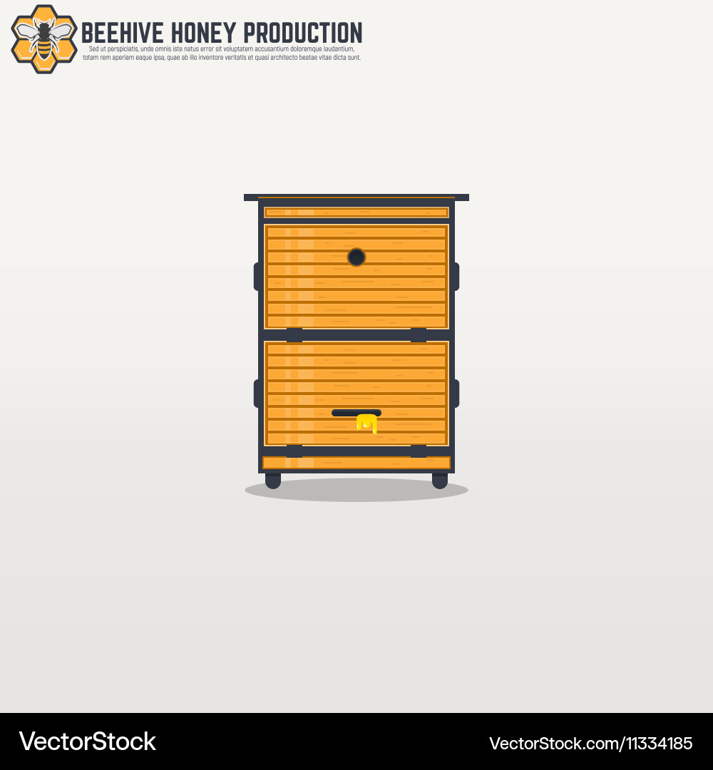 Beehive line Royalty Free Vector Image - VectorStock