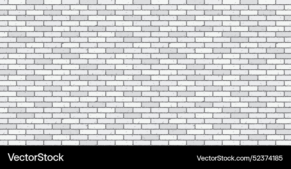 Brick wall masonry seamless pattern white Vector Image