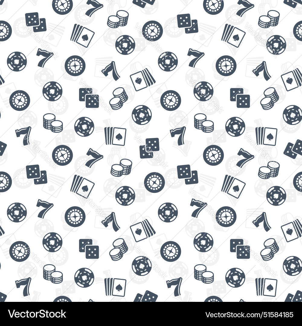 Casino and gambling related seamless texture Vector Image