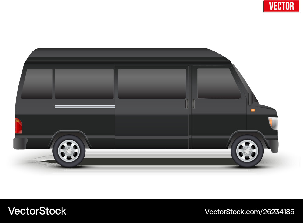 Classic vip transfer service minibus Royalty Free Vector