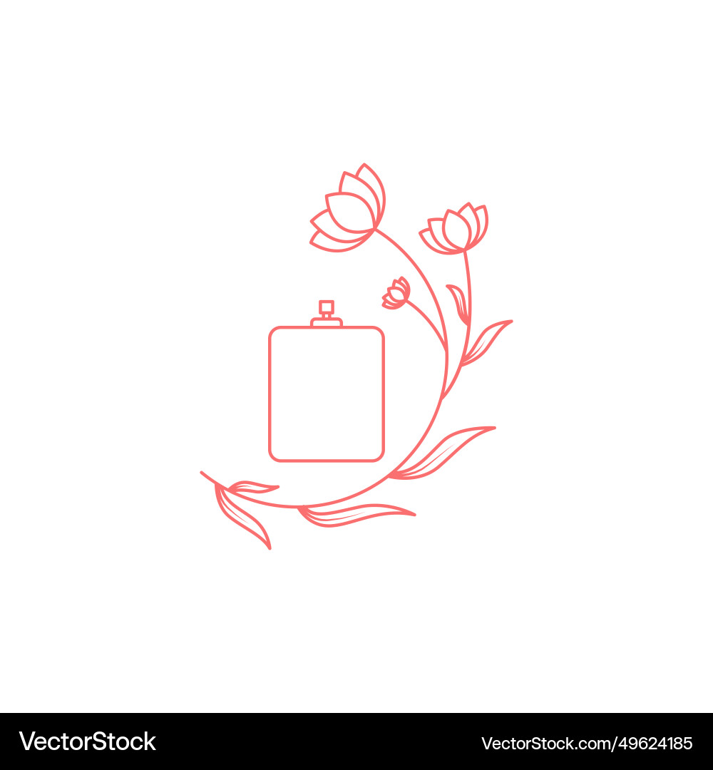 Flower perfume logo design image – Free Vector | VectorStock