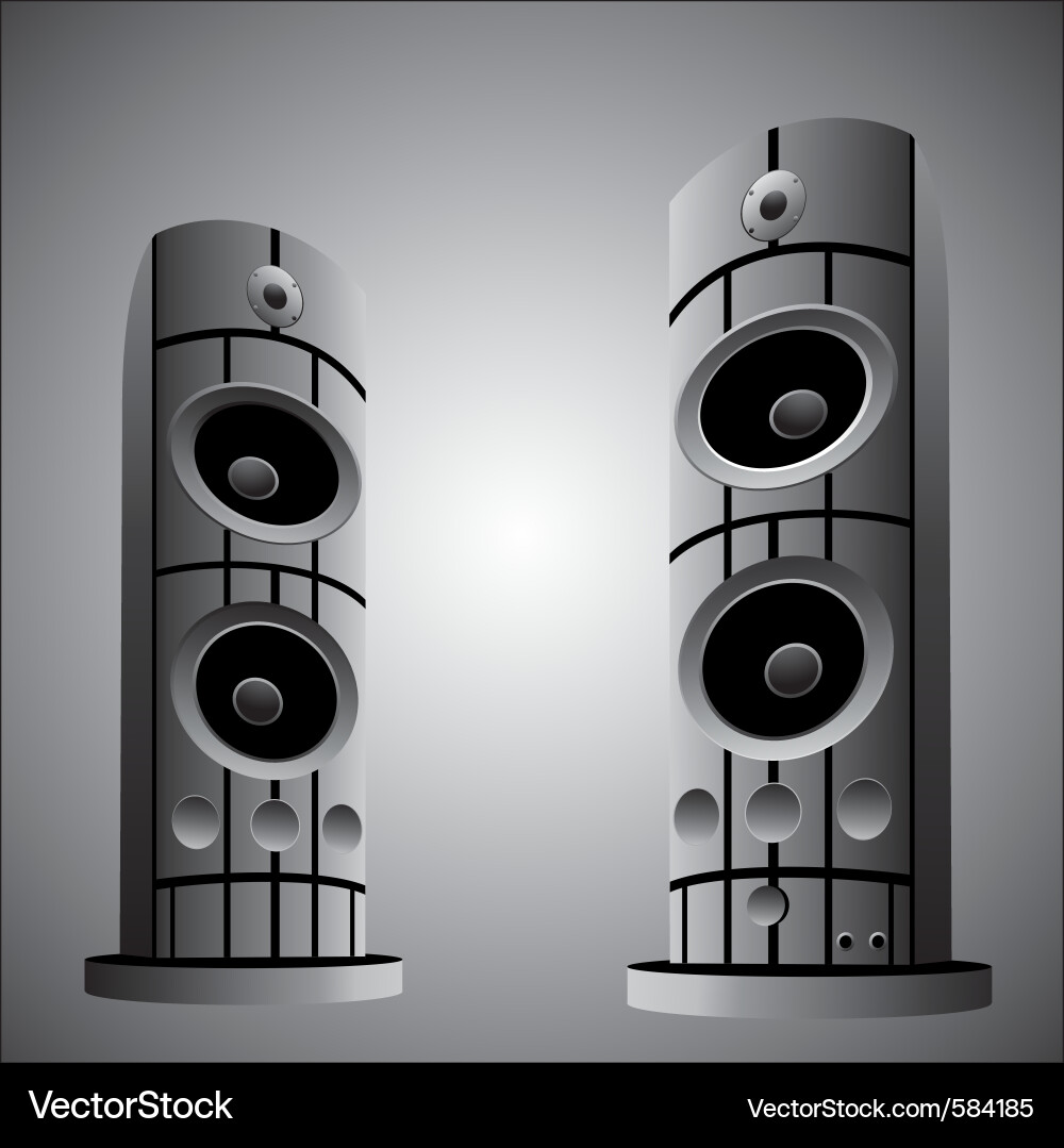 Music speakers Royalty Free Vector Image - VectorStock