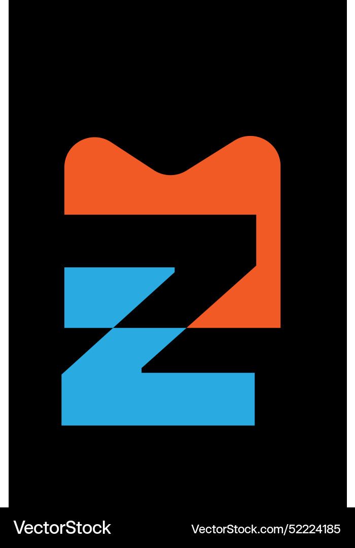 Mz letter logo design Royalty Free Vector Image