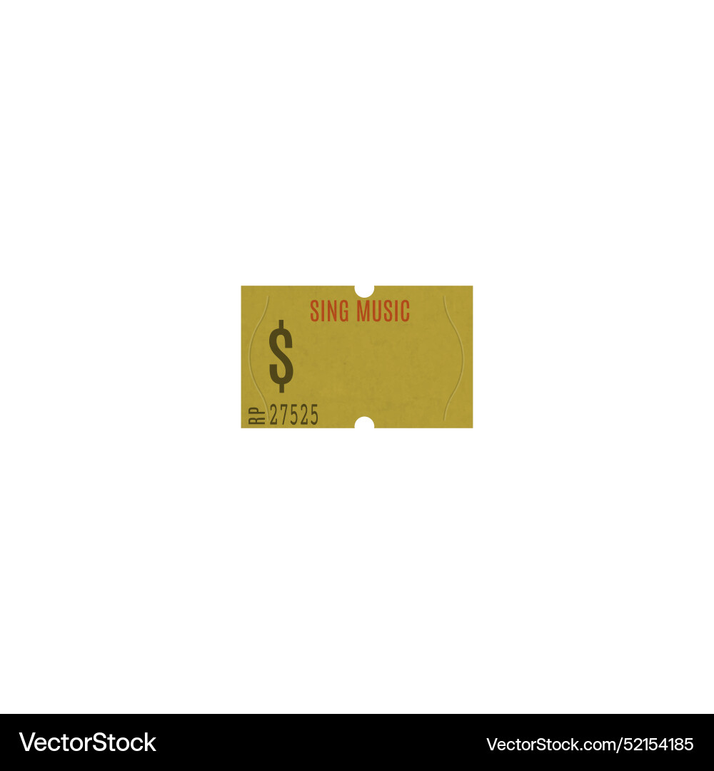 Retro image of an old price tag Royalty Free Vector Image