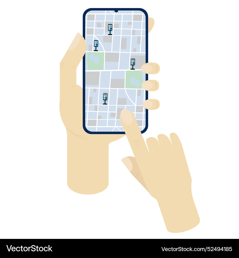 Search for electric charging on city map Vector Image