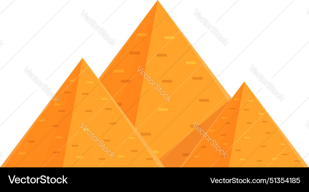 Simplistic of orange pyramids Royalty Free Vector Image