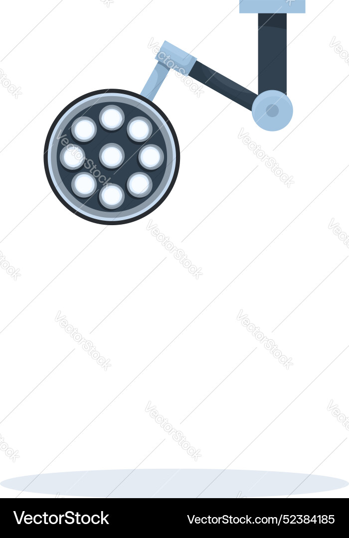 Surgical lamp hanging and lighting operating room Vector Image