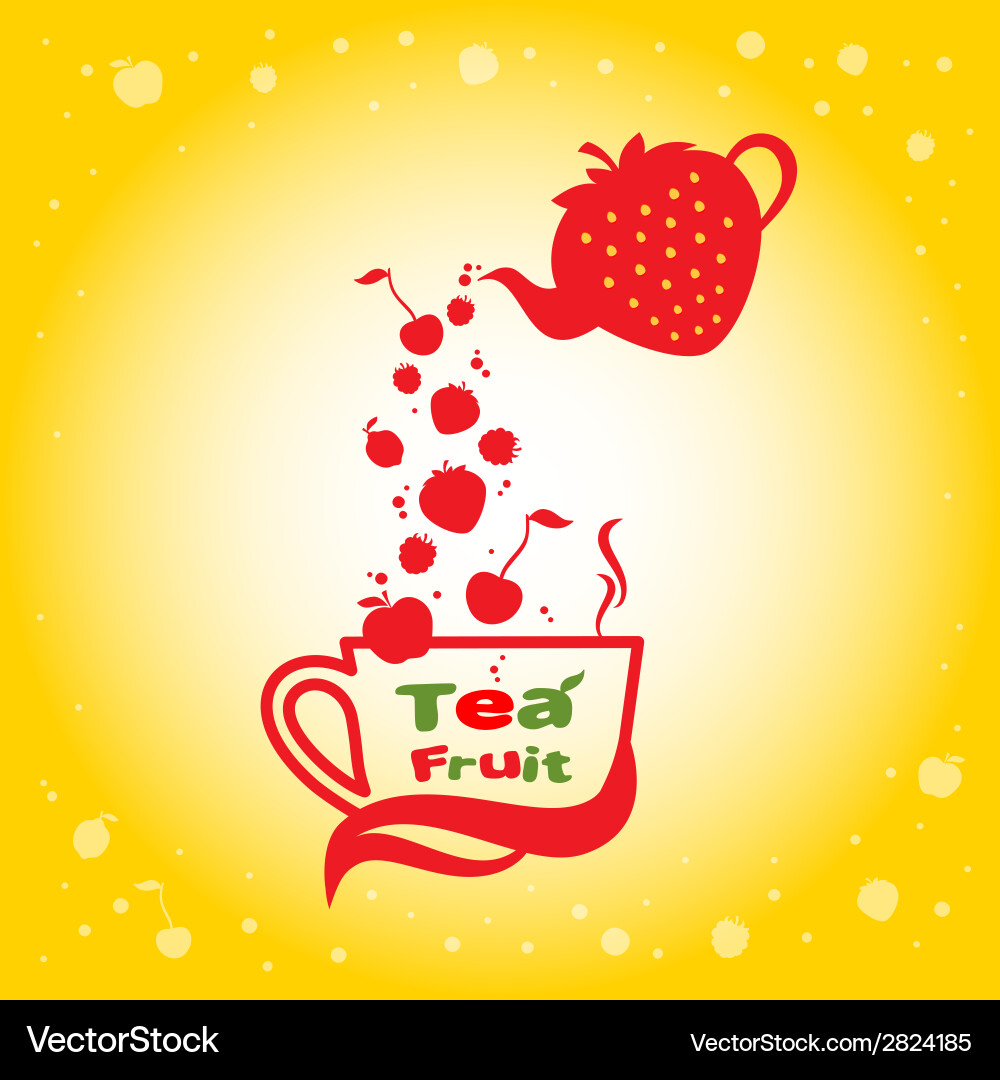 Tea fruit Royalty Free Vector Image - VectorStock