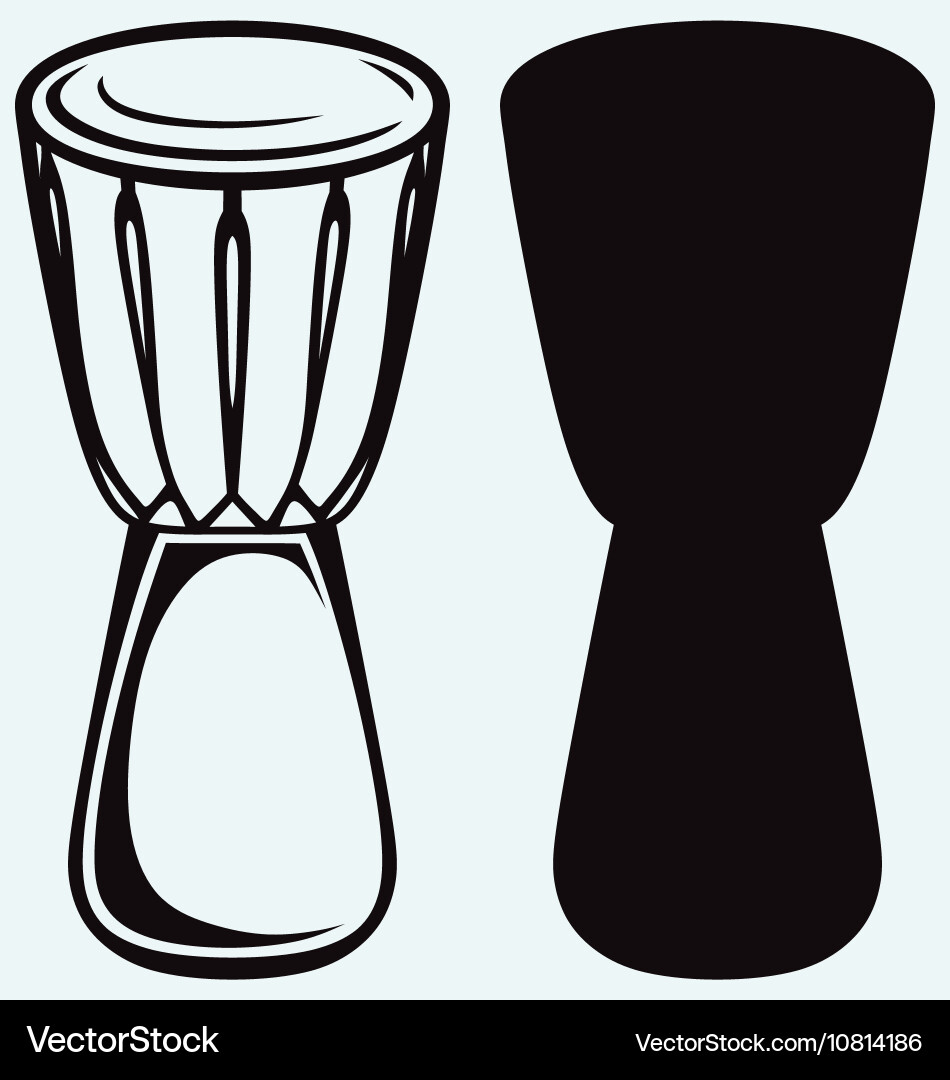 African drum Royalty Free Vector Image - VectorStock