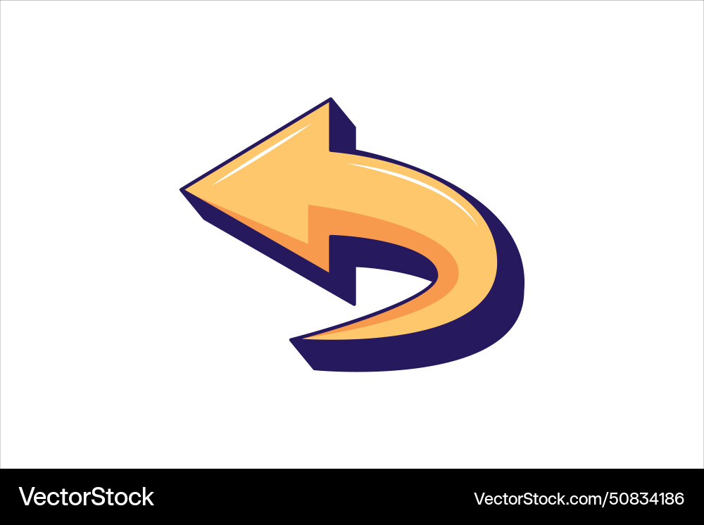 Back button social media flat sticker design Vector Image