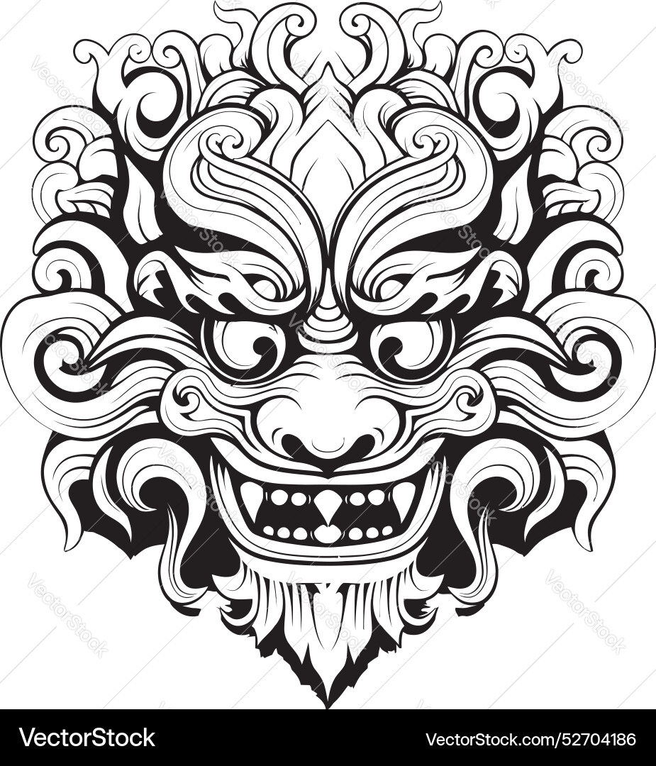 Balinese borong harmony graphic logo emblem Vector Image