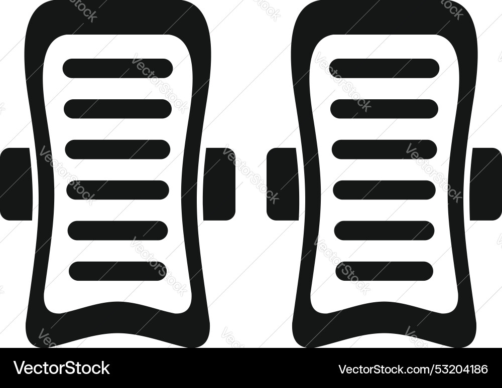 Car pedal pushing start and stop accelerate Vector Image