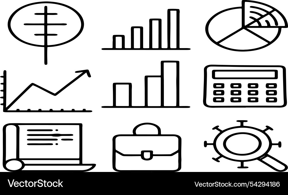 Comprehensive business and finance icon setperfec Vector Image