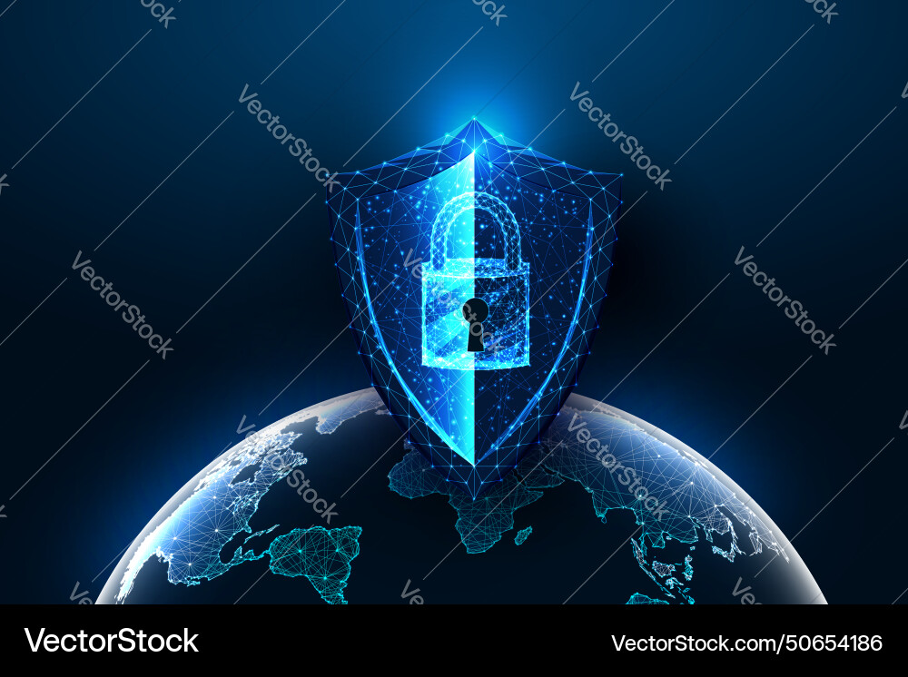 Cyber security global digital internet protection Vector Image