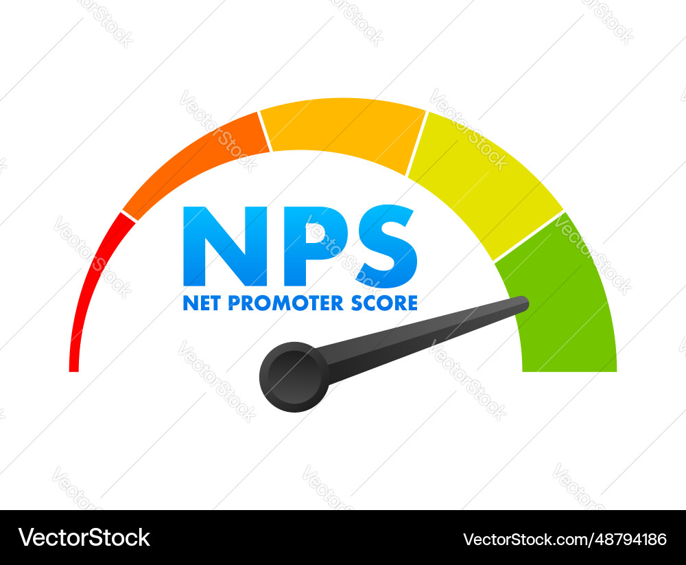 Nps level meter measuring scale net promoter Vector Image