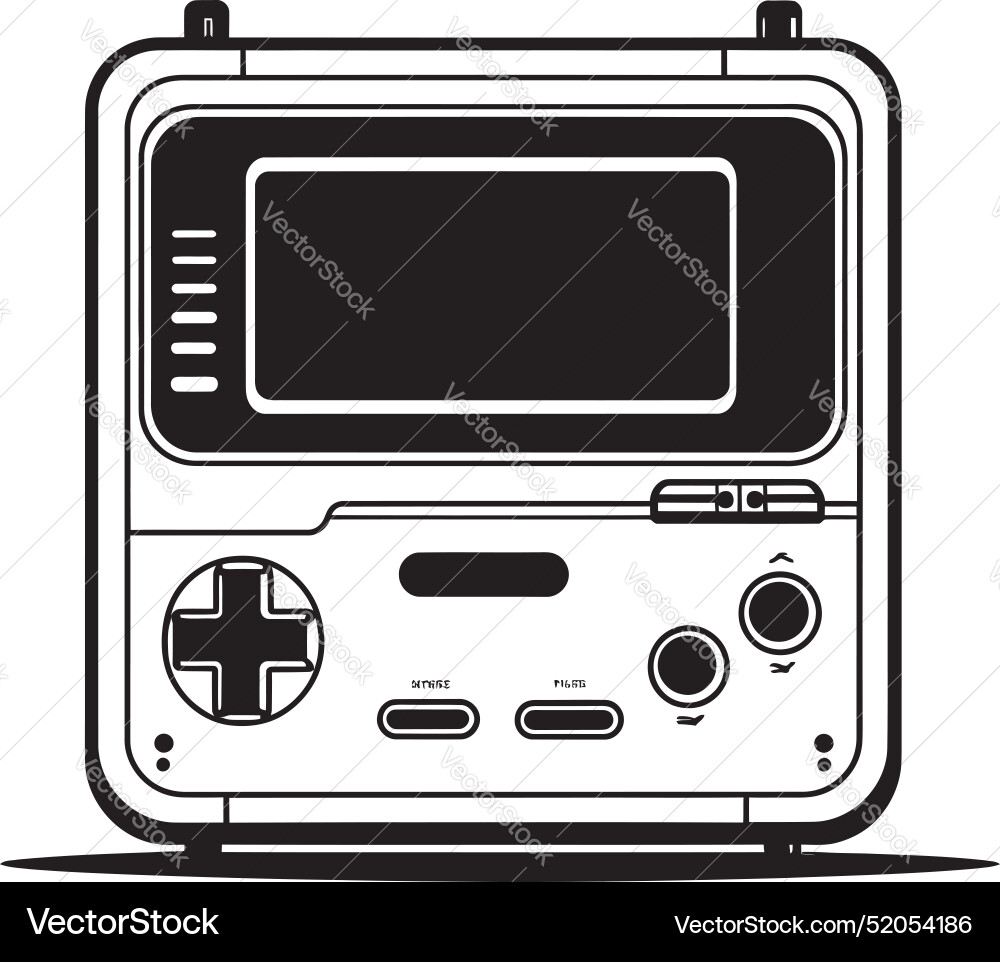 Old school pocket arcade logo retro graphic 80s Vector Image