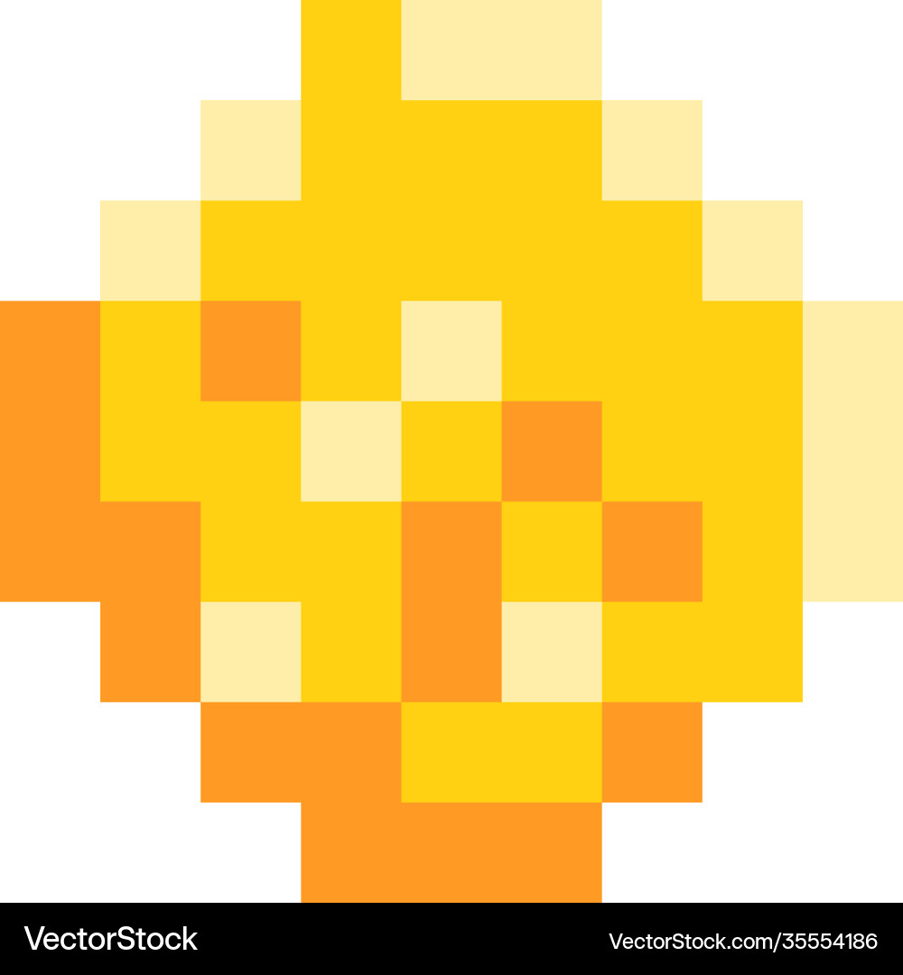 Pixel arcade game icon Royalty Free Vector Image