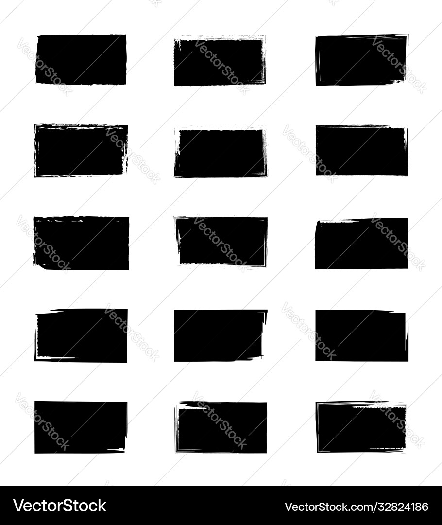 Square grunge texture paint from brush stamp Vector Image