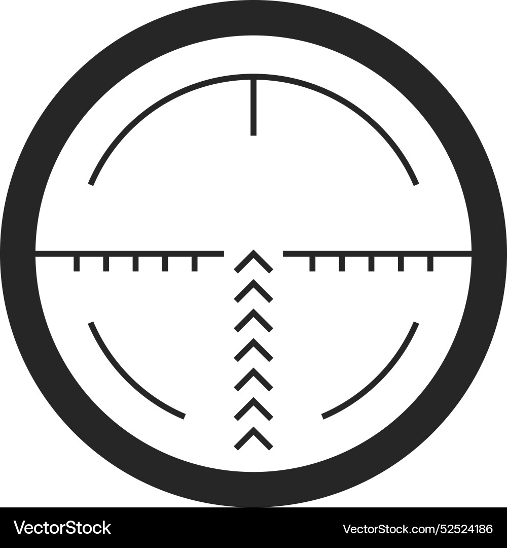 Target hair cross icon round aim symbol Royalty Free Vector