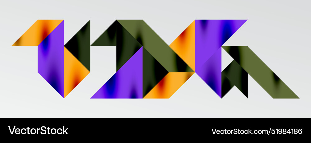 Tech minimal overlapping triangle shapes elements Vector Image