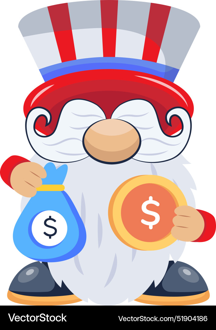 Webmoney gnome icon designed in flat style Vector Image