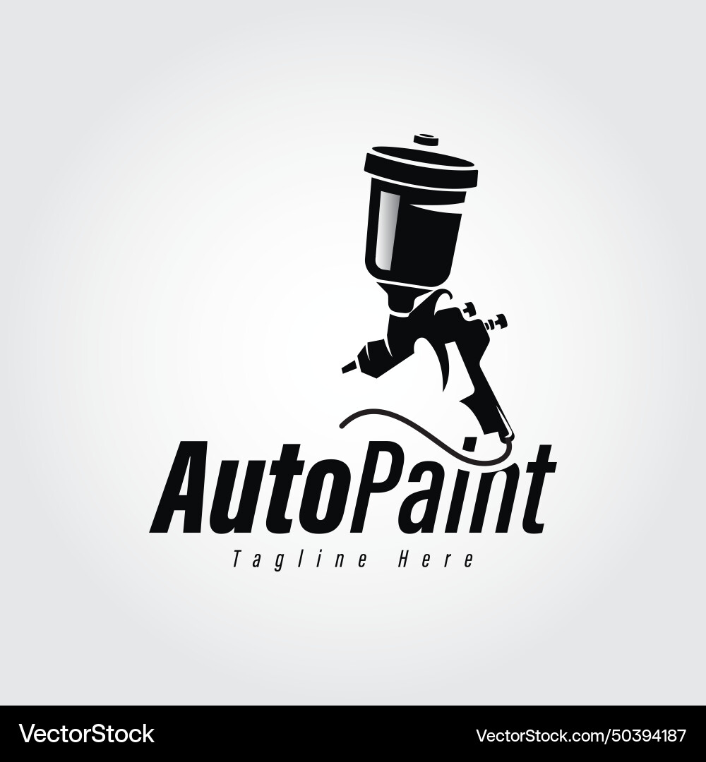 Auto car paint machine logo design template Vector Image