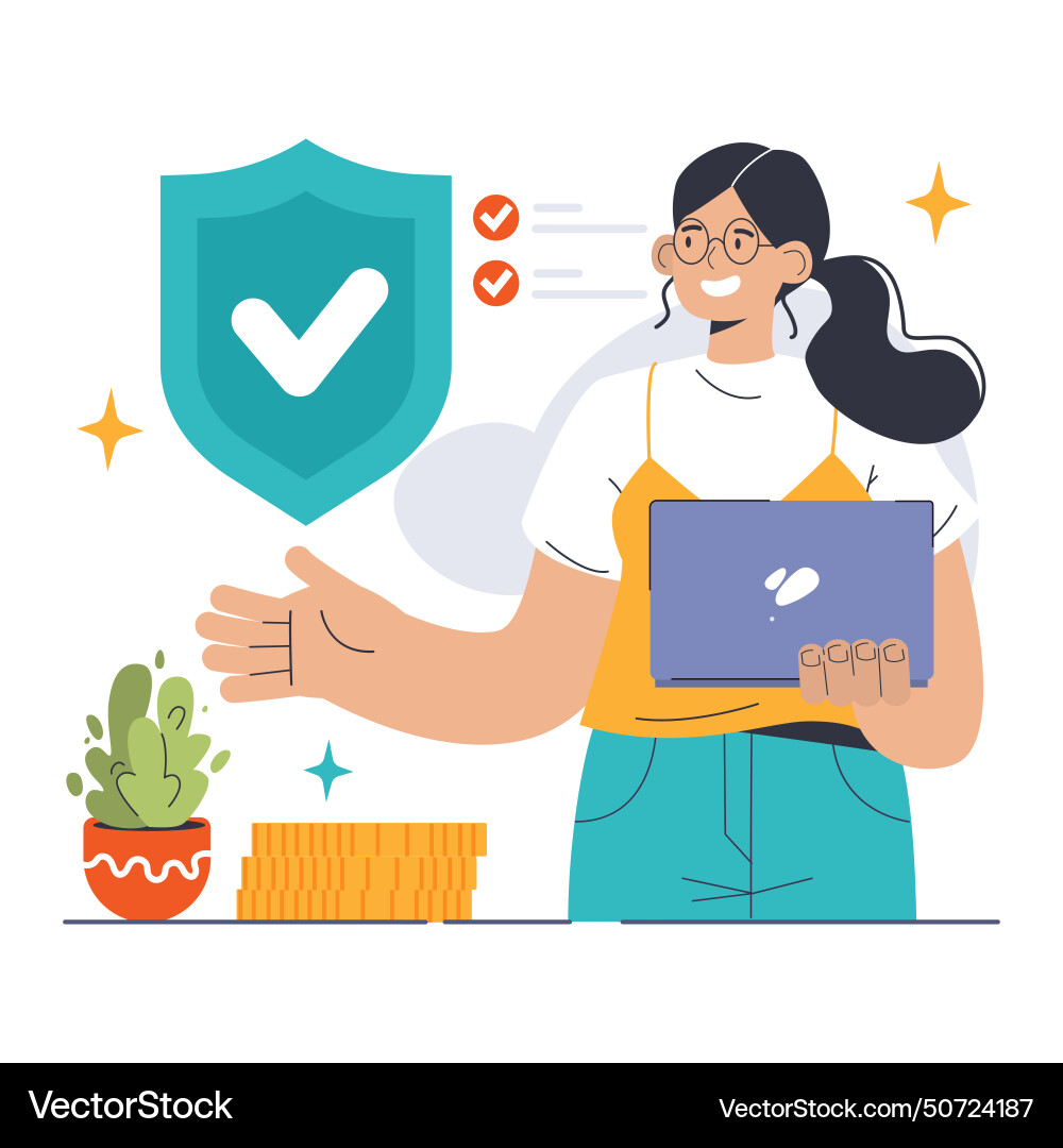 Insurance idea of security and protection life Vector Image