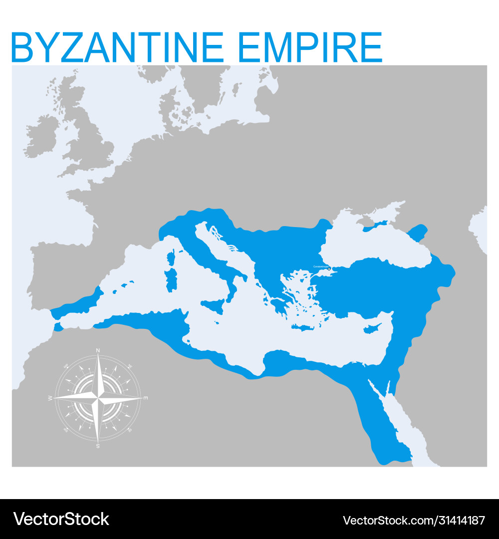 Map byzantine empire Royalty Free Vector Image