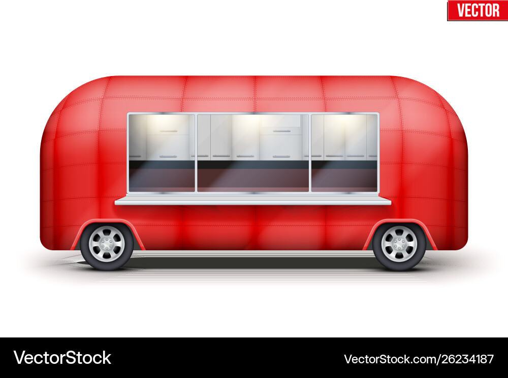 Retro Food Trailer Royalty Free Vector Image - VectorStock