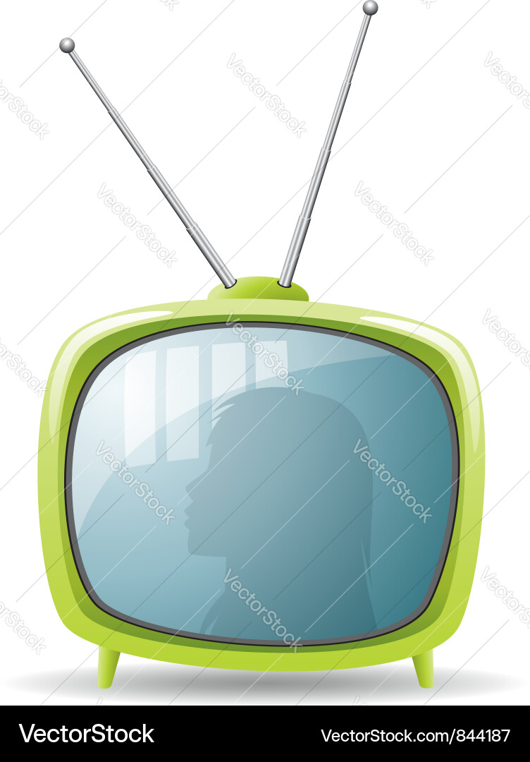 Retro tv set Royalty Free Vector Image - VectorStock