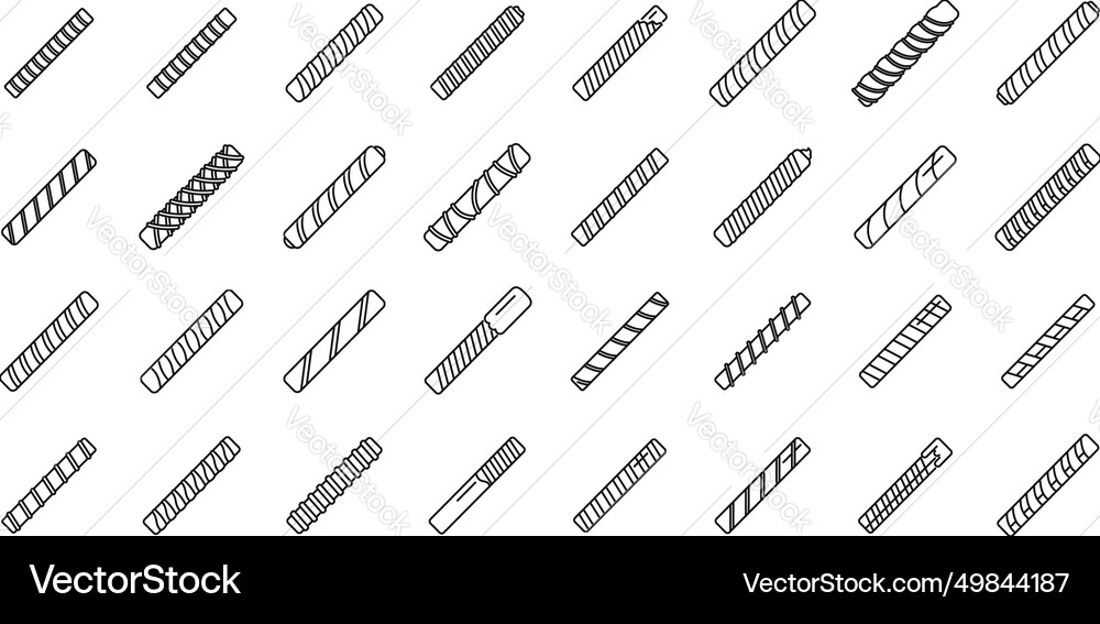 Wafer rolls icons set outline stick roll Vector Image