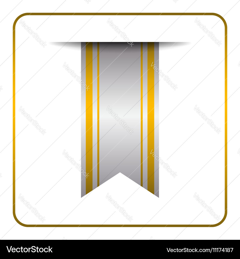 Yellow book mark tag label Royalty Free Vector Image