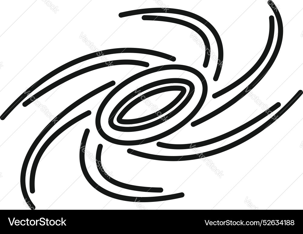 Black hole gravity funnel curving space time Vector Image