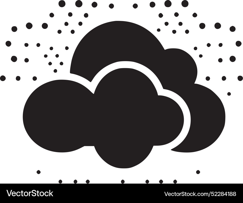 Cloud - minimalist and simple silhouette Vector Image