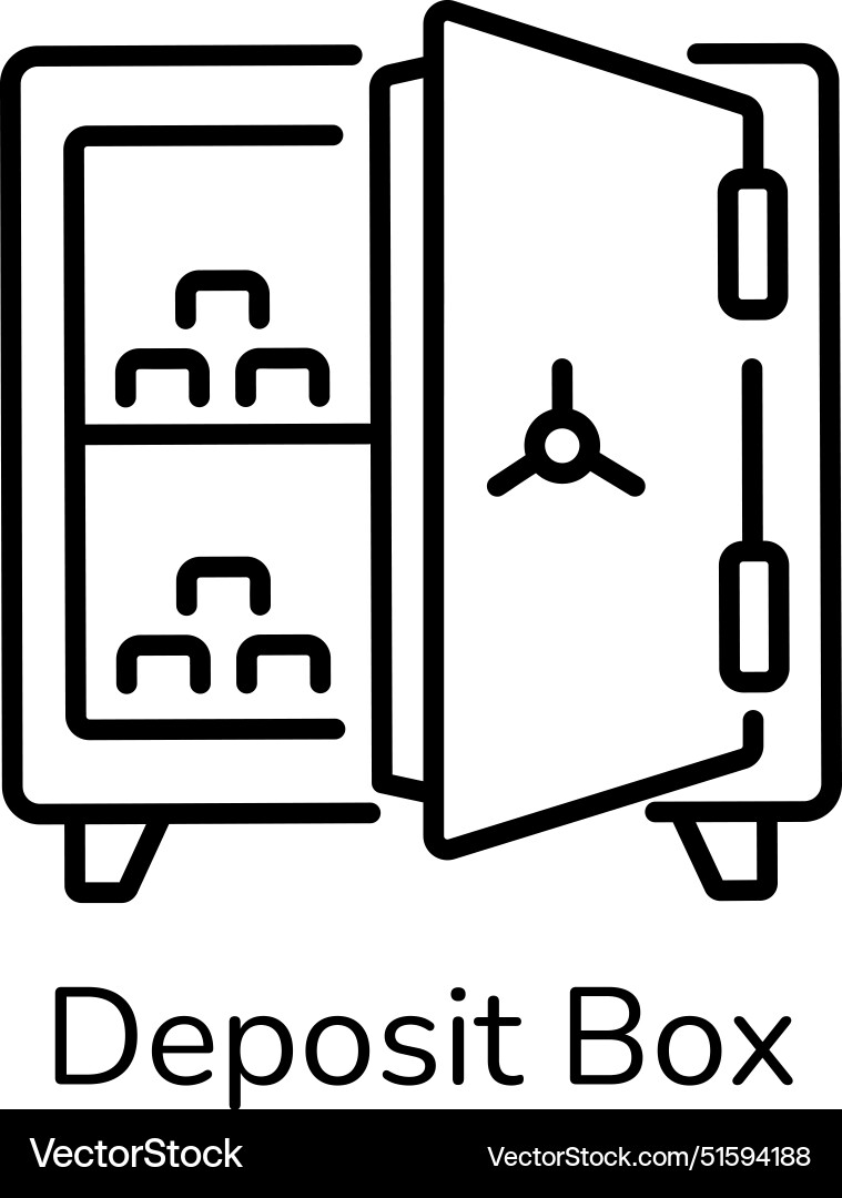 Deposit box Royalty Free Vector Image - VectorStock